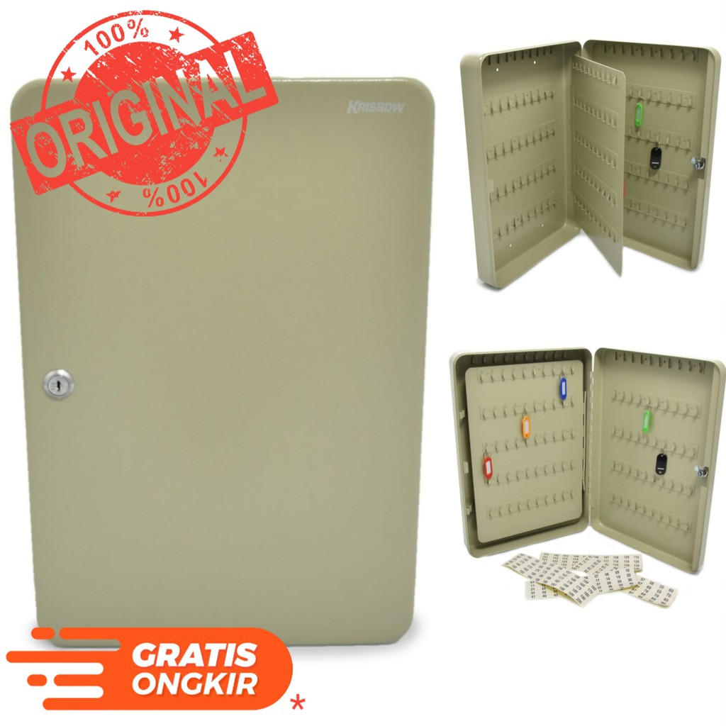 Jual Krisbow Kotak Kunci/Key Box Berdaya Tampung 200 Kunci - Krem ...