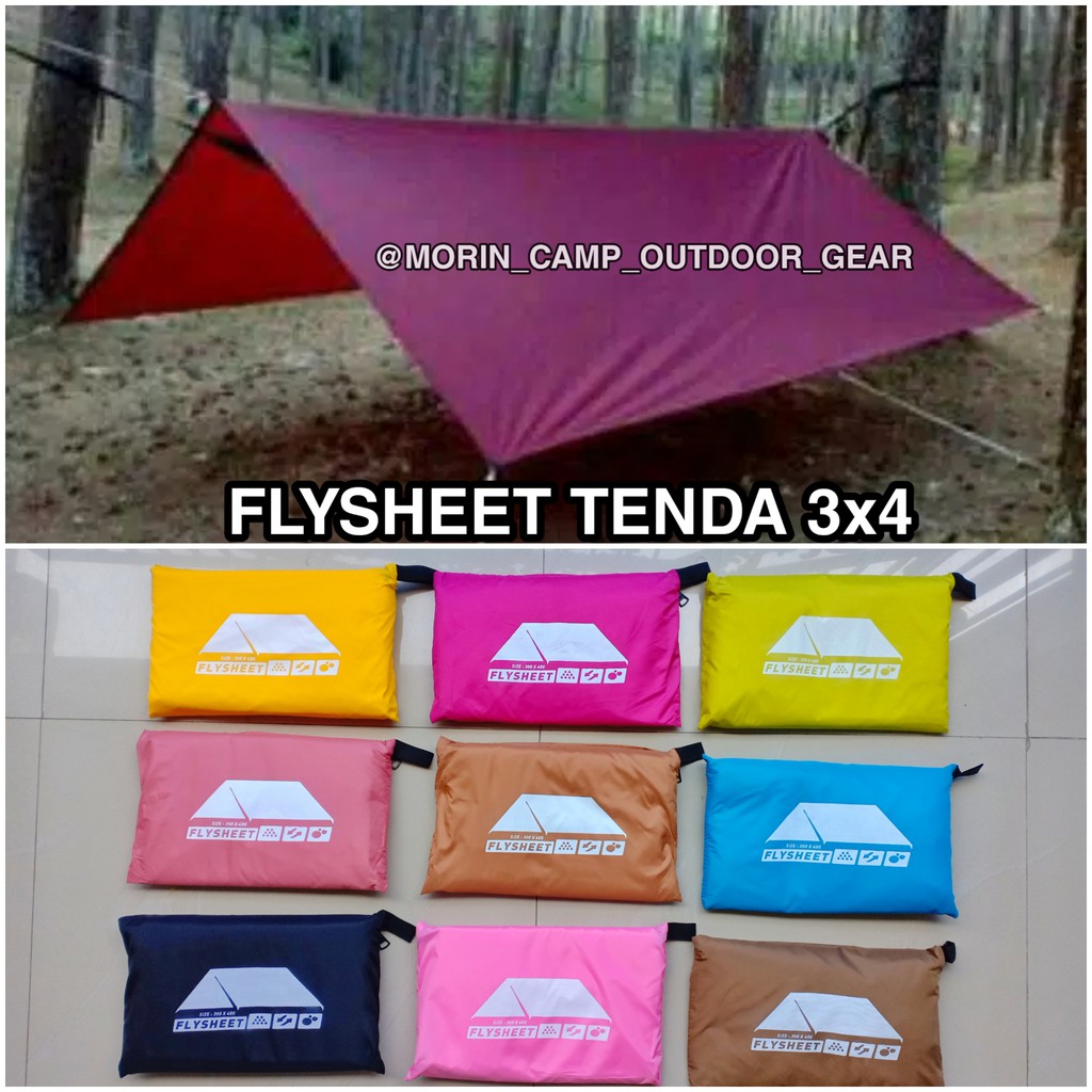 Jual Flysheet Tenda 3x4 8 LOOP / WATERPROOF / COD / Terpal Tenda 3x4 ...