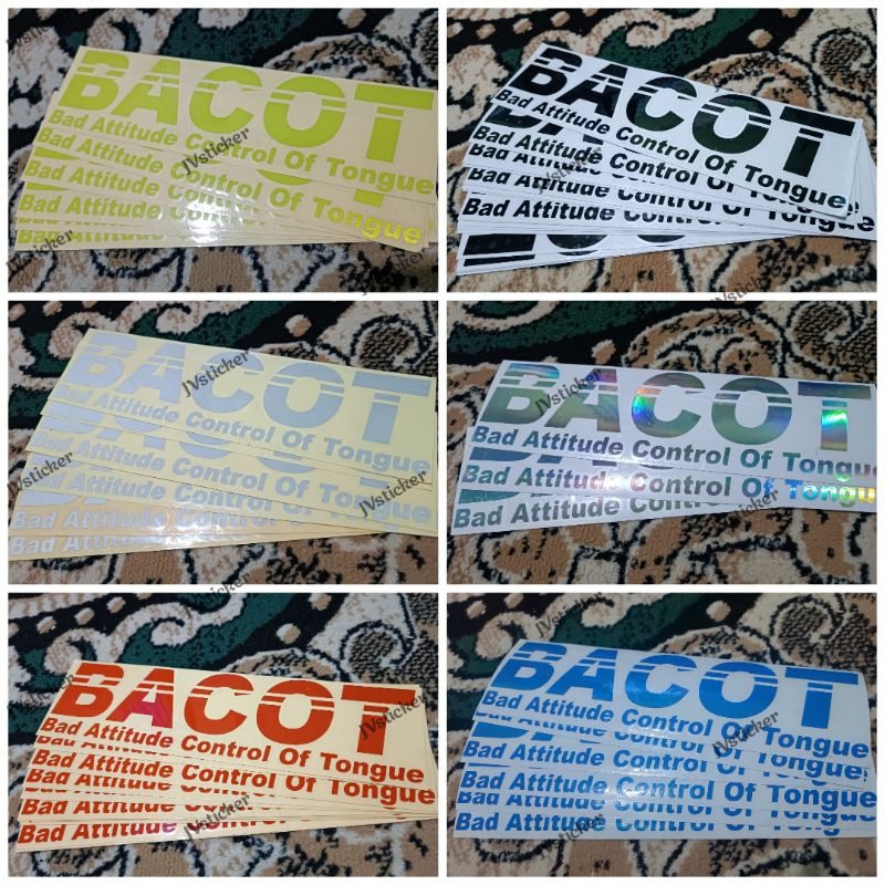 Jual sticker BACOT sticker cutting viral | Shopee Indonesia