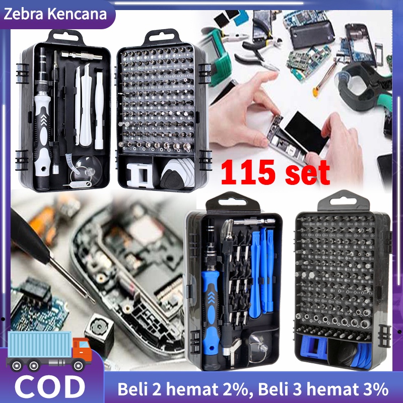 Jual Obeng set HP 115 in 1 Reparasi Torx Obeng Set 115 in 1 obeng hp Multifungsi Alat Bongkar ...