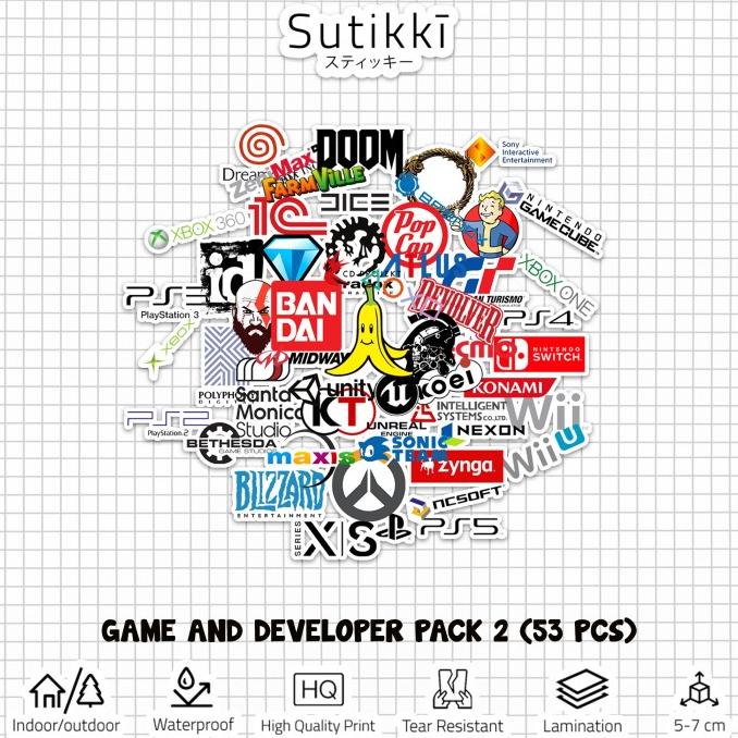 Jual Sticker Pack Logo Video Game Developer Stiker Laptop Vinyl - Set 2 ...