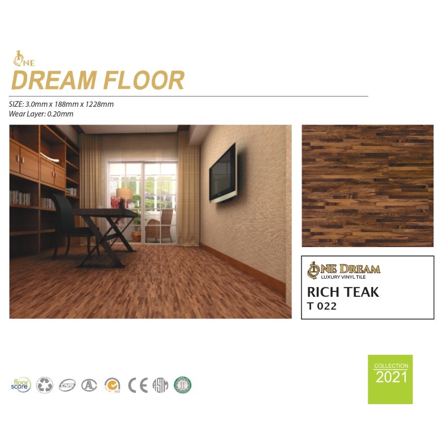 Jual Lantai Vinyl Motif Kayu One Dream Tebal 3mm - Lantai Vinyl Murah ...