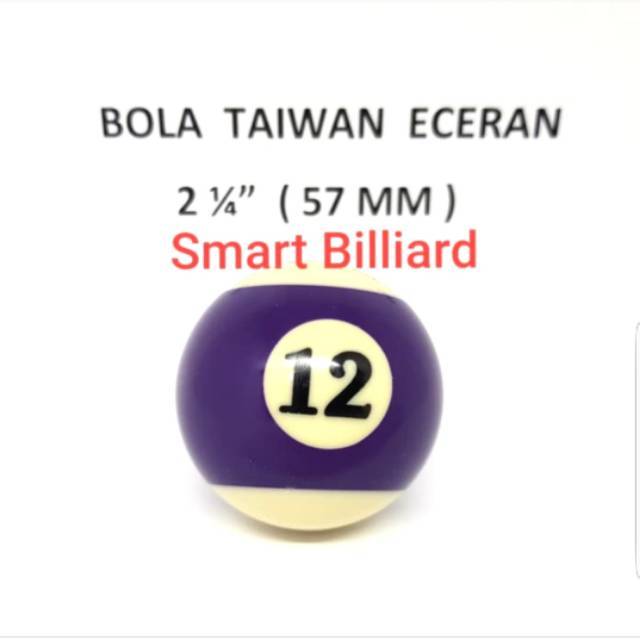 Jual Bola BESAR Eceran No.12 ukuran 2 1/4" Billiard Ball Biliar Bilyar ...