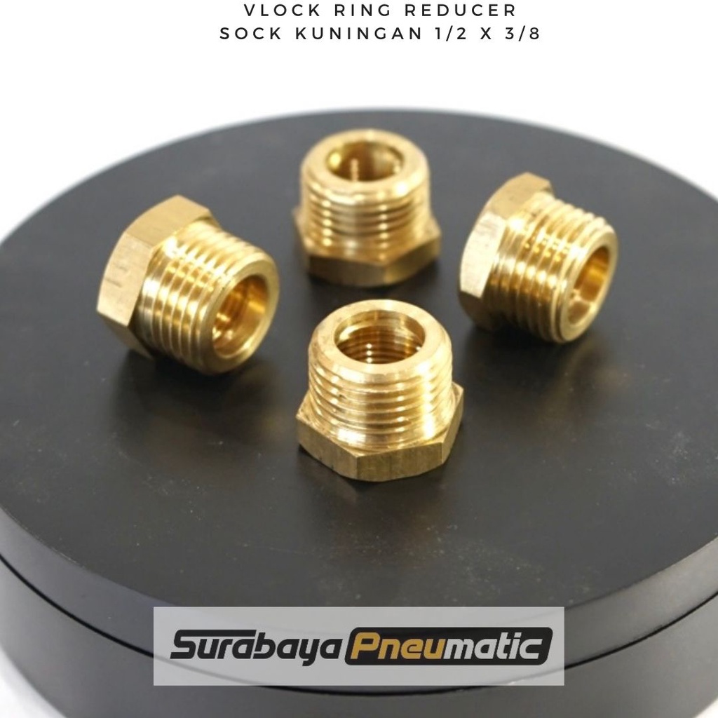 Jual Vlock ring Kuningan / Bushing 1/2"(male) x 3/8"(Female) - Reducer ...