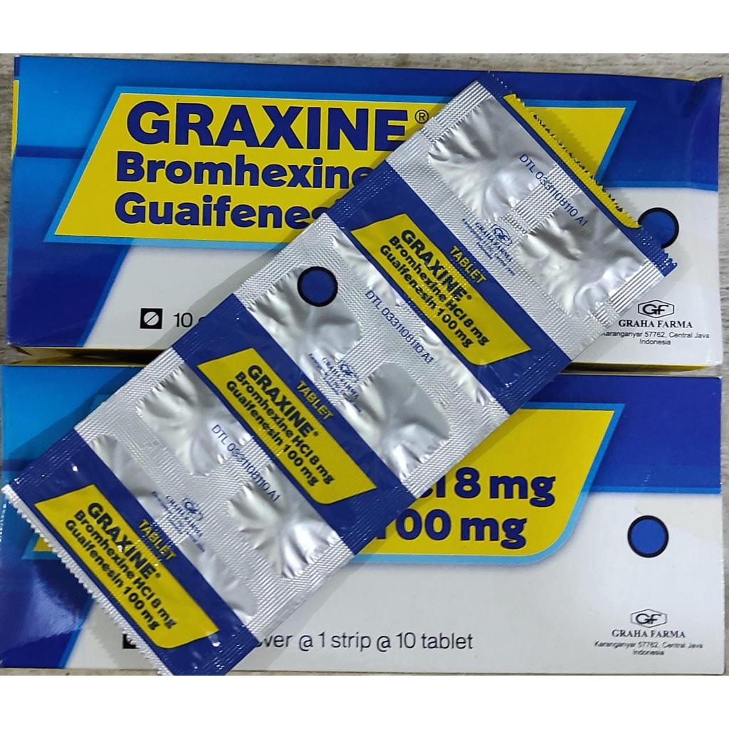 Jual Graxine 10 Tablet / Obat Batuk Berdahak / Mengencerkan Dahak ...