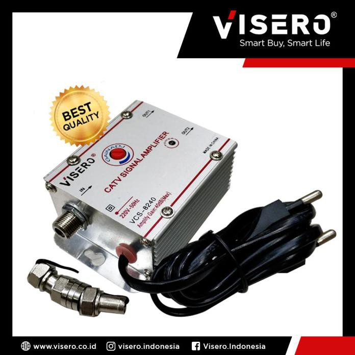 Jual CATV SIGNAL BOOSTER AMP/PENGUAT SIGNAL 2 OUTPUT 40DB-VISERO (VCS ...