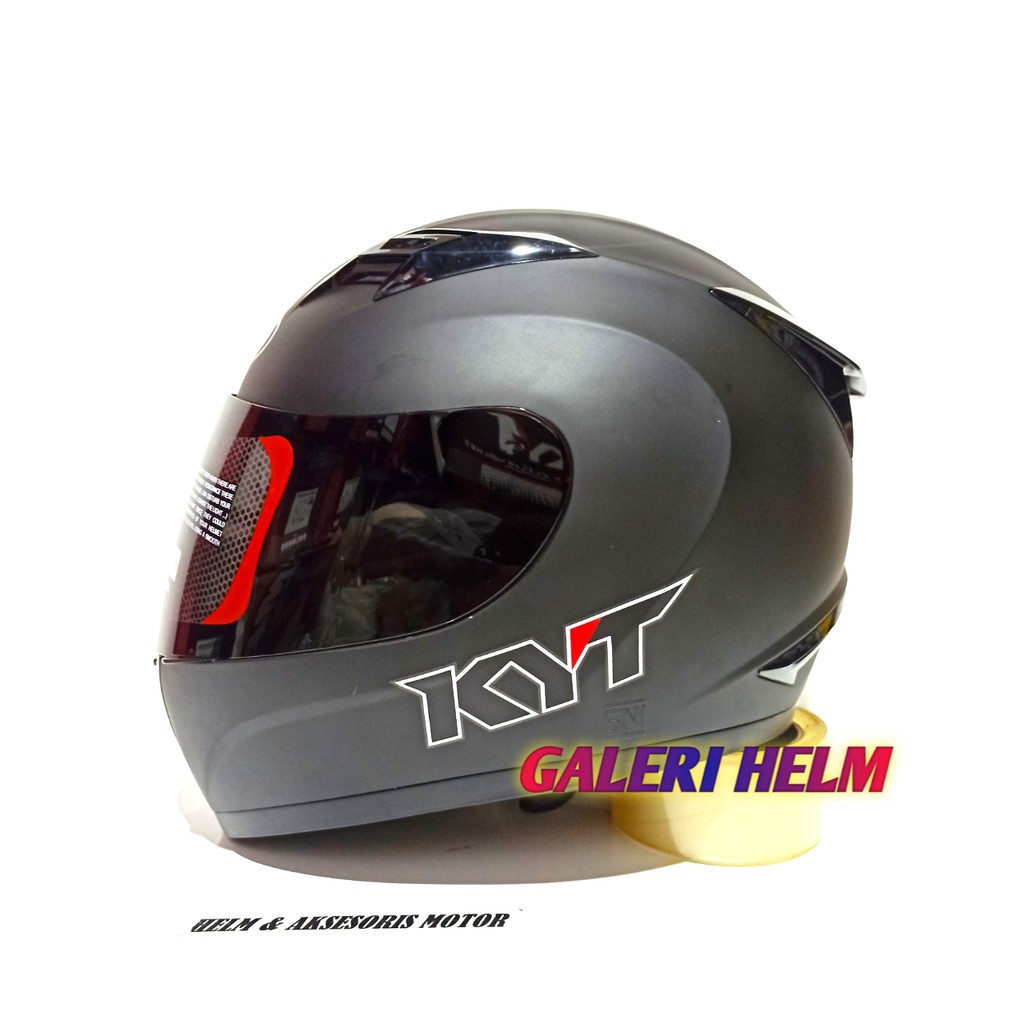 Jual HELM KYT R10 HITAM DOP/HELM KYT FULL FACE | Shopee Indonesia