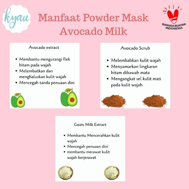 Jual MASKER KYAU AVOCADO SCRUB (masker organik murce) | Shopee Indonesia