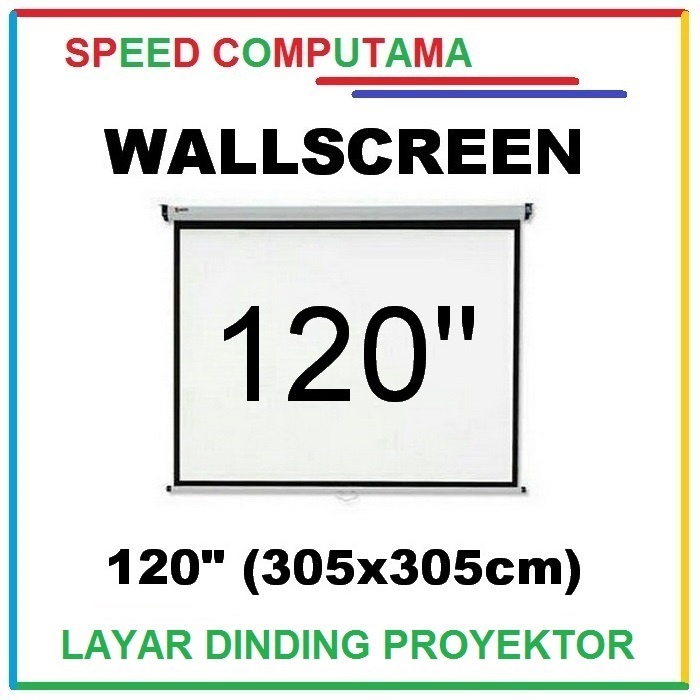 Jual Layar Wallscreen Proyektor 120 Inch Projector Dinding | Shopee Indonesia