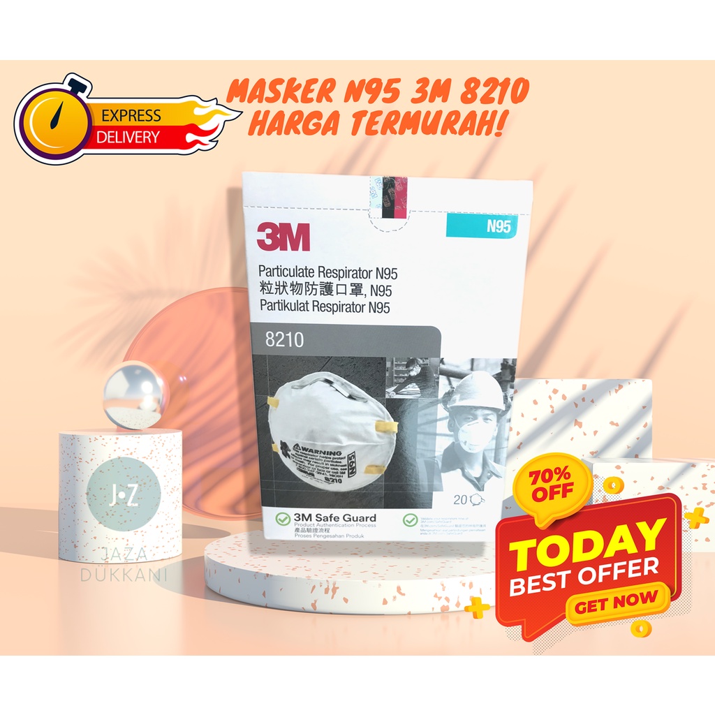 Jual Masker N95 8210 3M Particulate Respirator (Original segel hologram) | Shopee Indonesia