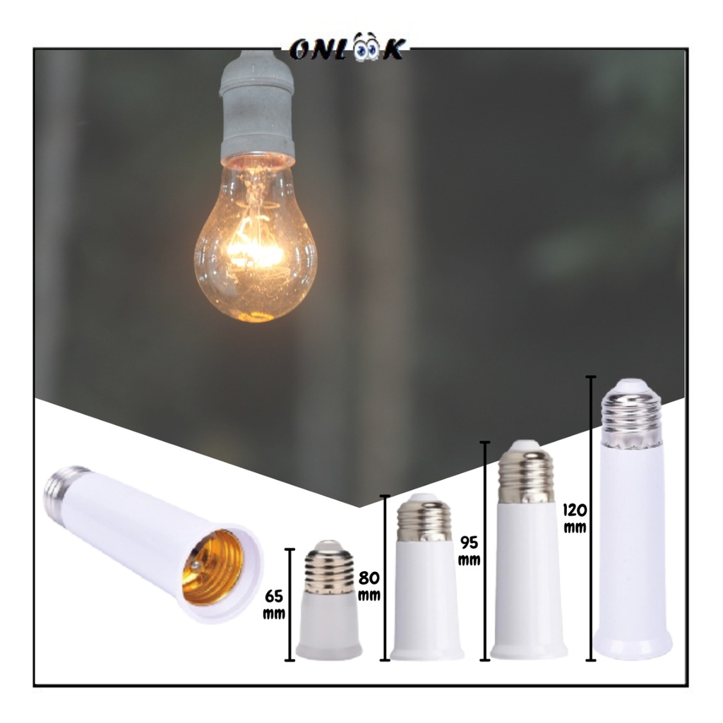 Jual Sambungan Fitting Lampu E27 Lamp Holder Adapter E27 To E27 Soket Pemanjang Bohlam LED ...