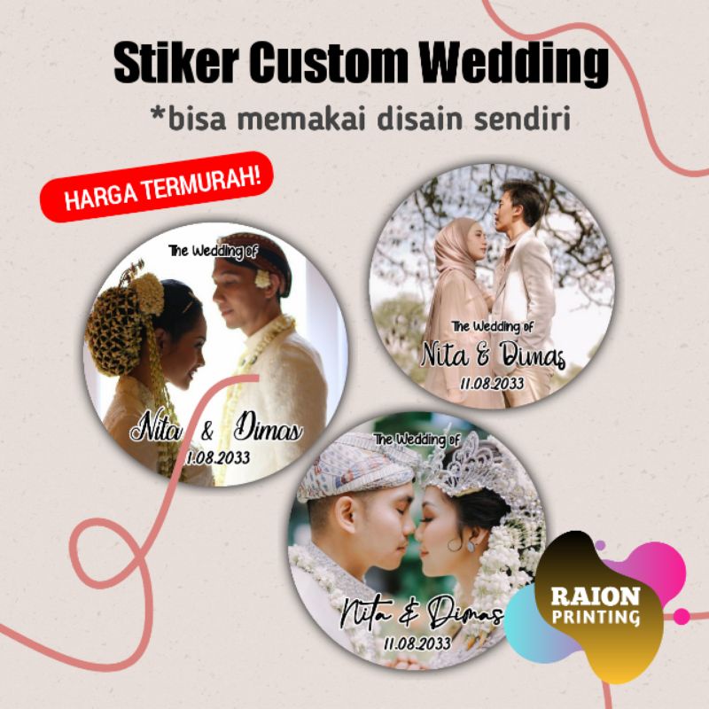 Jual Stiker Wedding / Label Stiker Pernikahan Tempelan Souvenir ...