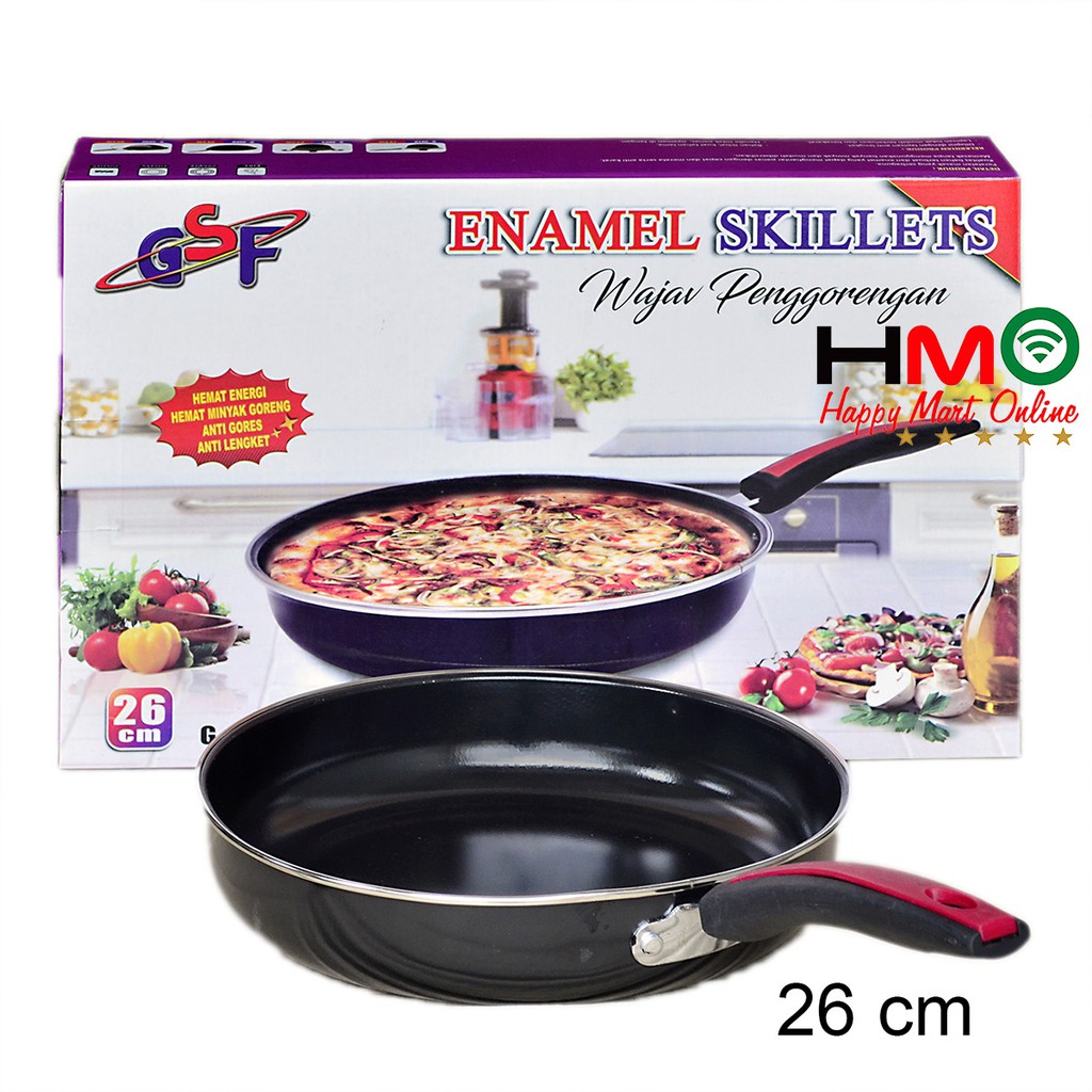 Jual Frypan Wajan Anti Lengket Lapisan Enamel Wajan Enamel 26CM GSF G ...