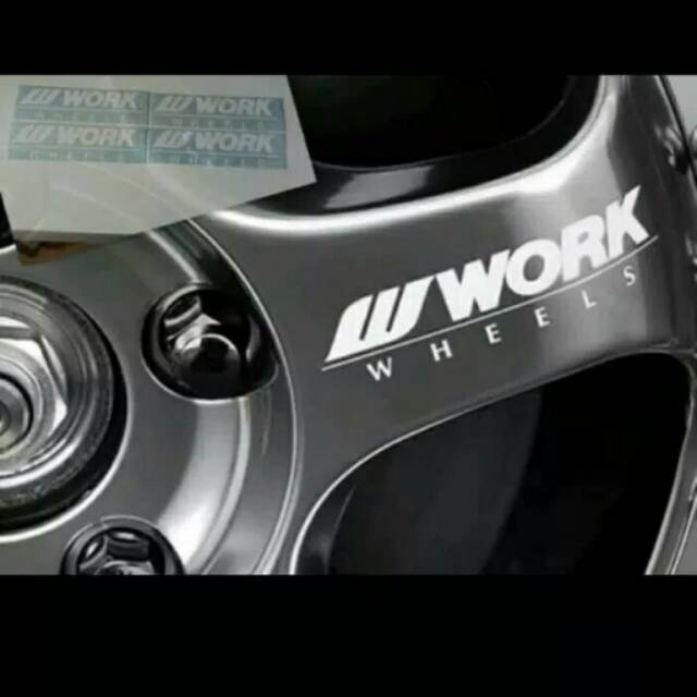 Jual Sticker velg mobil work wheels isi 4 stiker lebih murah | Shopee ...