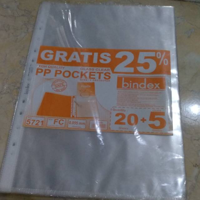 Jual PP POCKET BINDEX UKURAN F4 | Shopee Indonesia