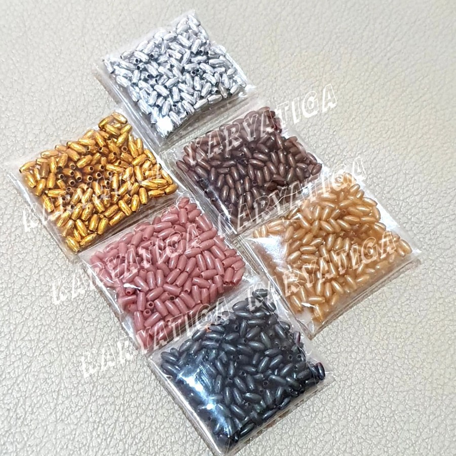 Jual Mote Manik Padi 3 mm x 6 mm (5 gram) | Shopee Indonesia