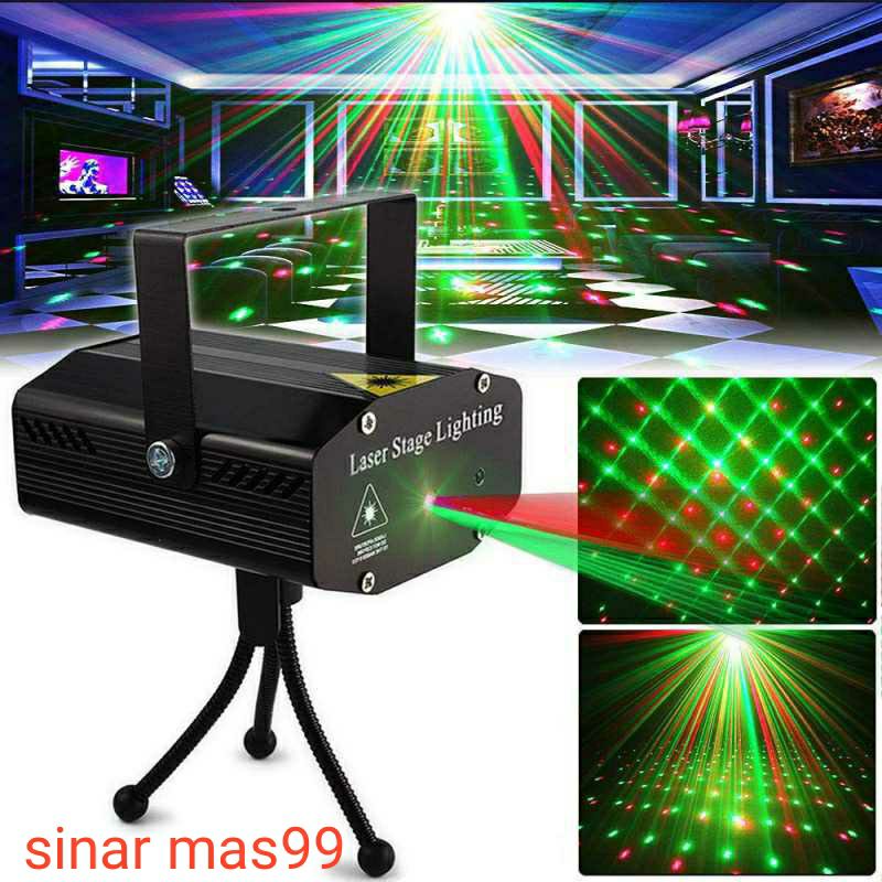 Jual Mini Laser Stage Lighting Lampu Disco Ruangan Sensor Musi | Shopee ...