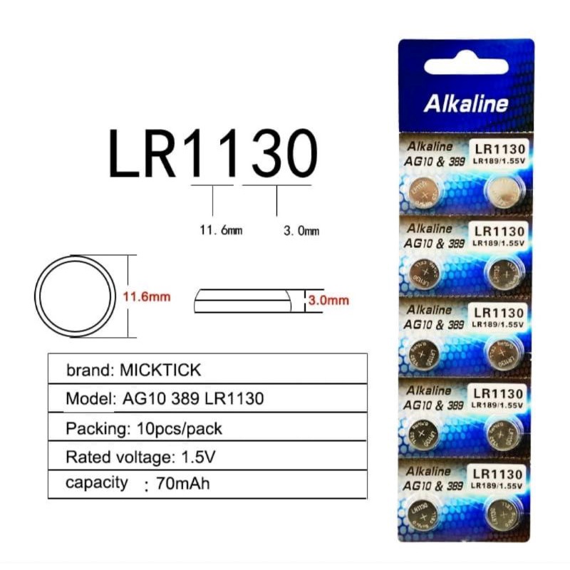 Jual baterai alkaline lr1130 ag10 | Shopee Indonesia