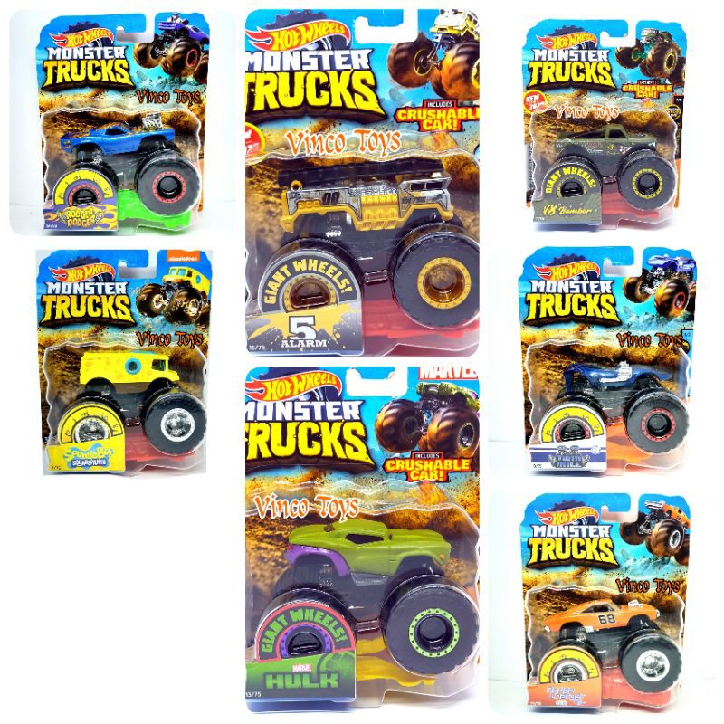 Jual Hot wheels MONSTER TRUCKS mobil monster truk spongebob 5 alarm ...