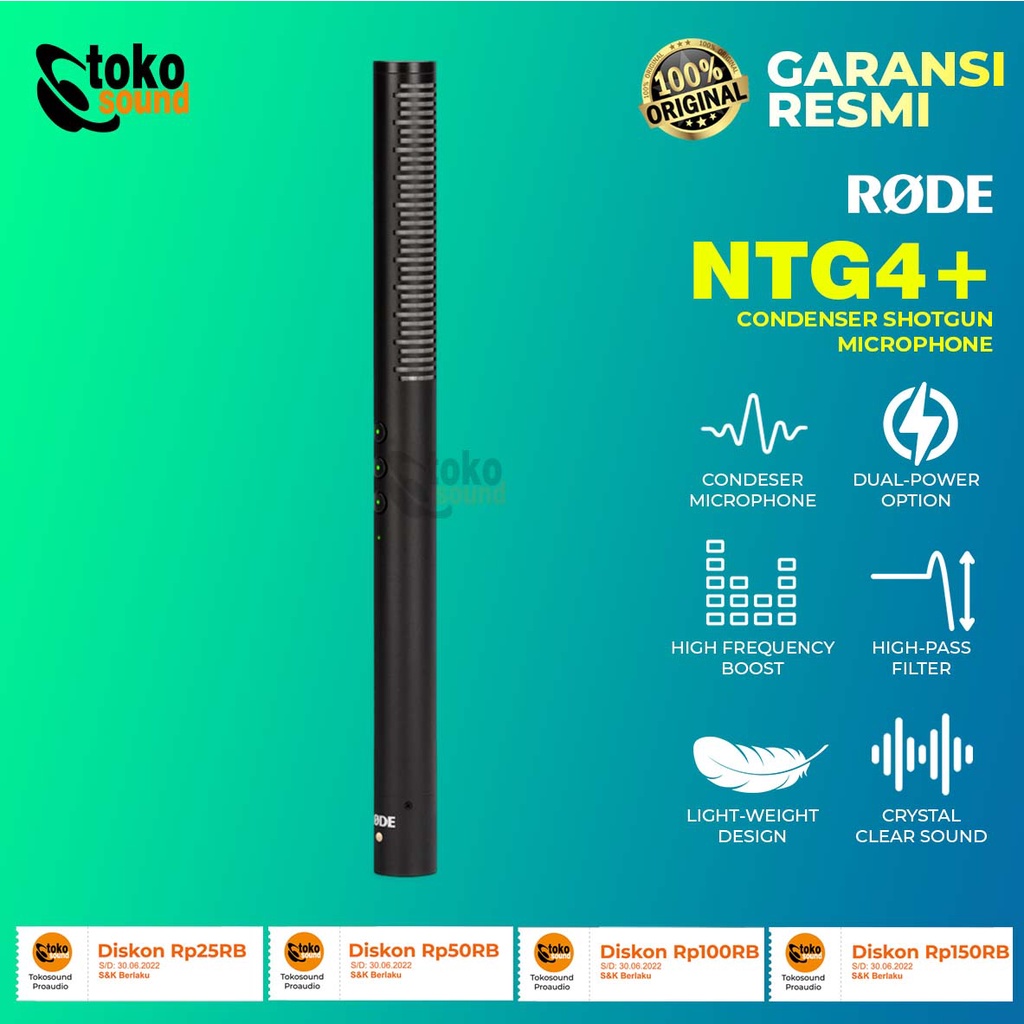 Jual Rode NTG4+ NTG 4+ Dual powered Professional Shotgun Microphone ...