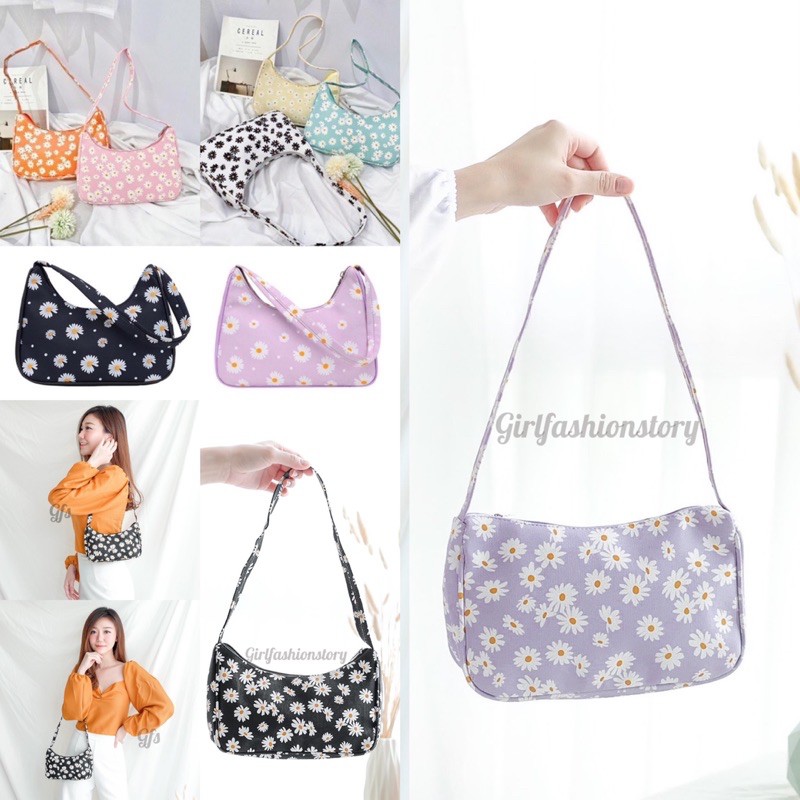 Jual GFS UNNIE FLORAL DAISY BAG | Shopee Indonesia
