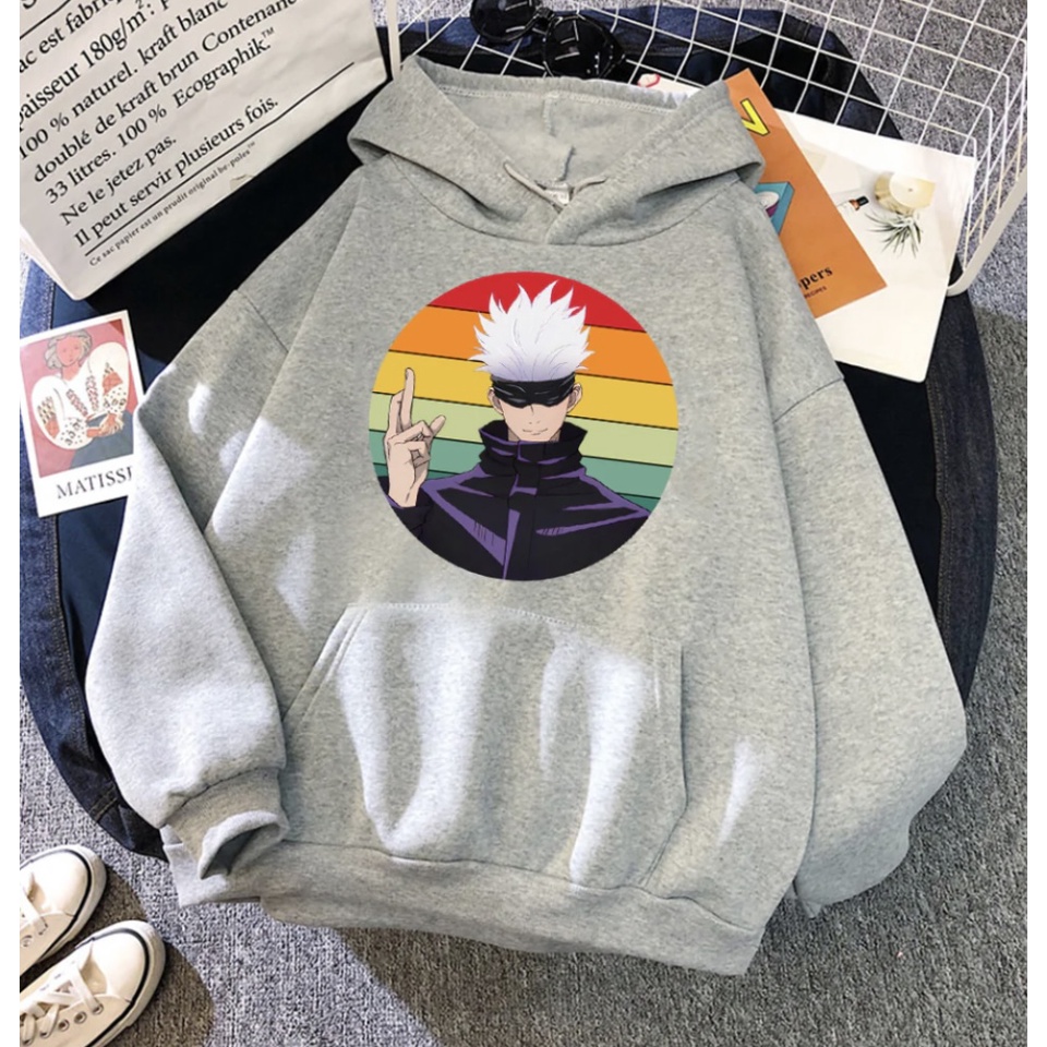 Jual SATORU GOJO RAINBOW Anime Jumper Hoodie II Sweater Hoodie Anime II ...