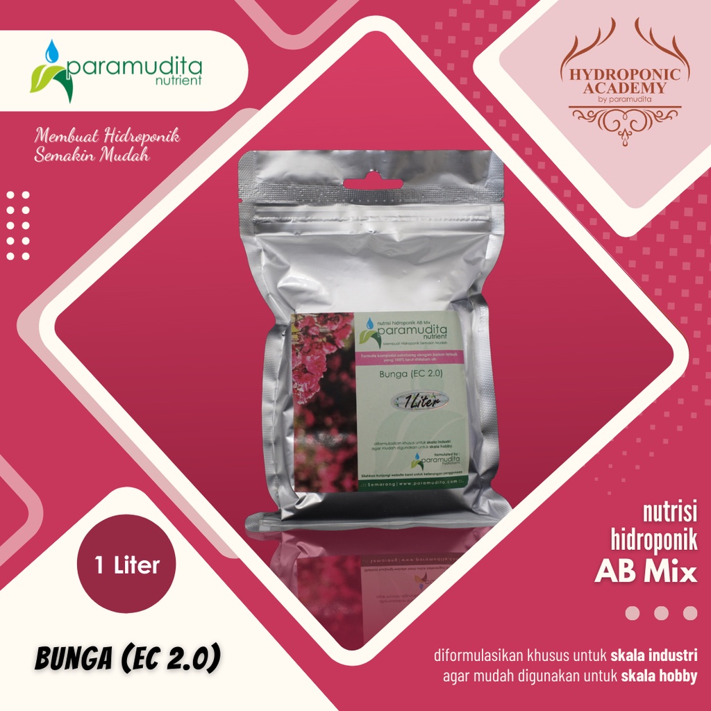 Jual Pupuk Hidroponik Bunga 1 Liter | PARAMUDITA NUTRIENT | Shopee ...