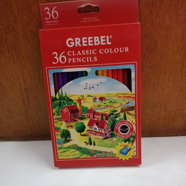 Jual Pensil Warna Greebel 36 Classic Colour Pencils | Shopee Indonesia
