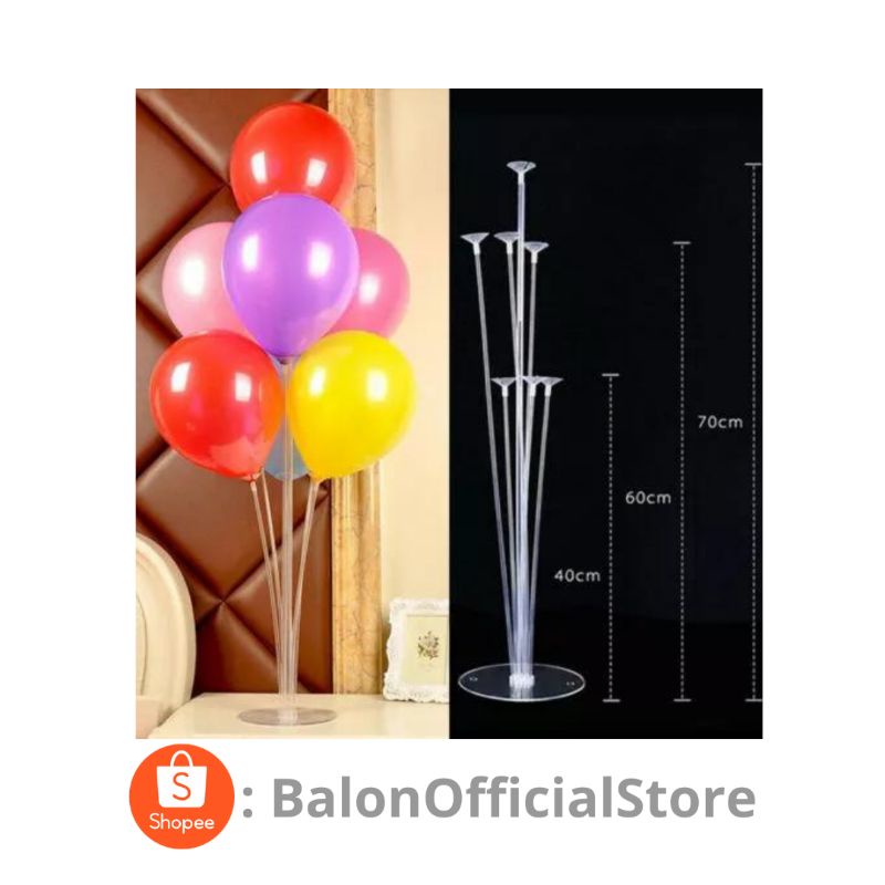 Jual Tatakan 7 stik + cup agar balon Berdiri bisa untuk 7 balon ...