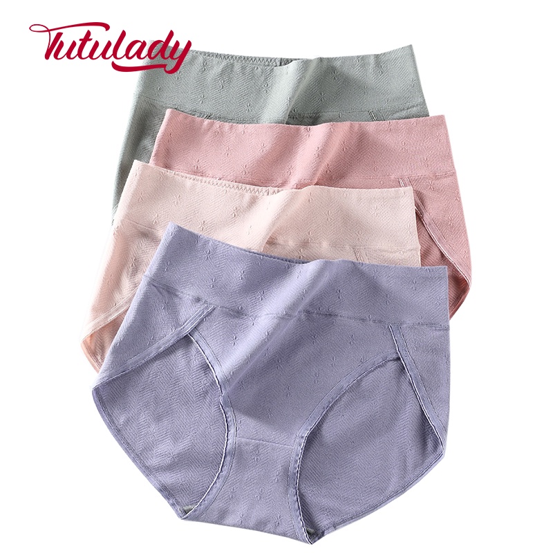Jual TUTULADY Celana Dalam Wanita Katun Pinggang Tinggi 100KG Ukuran Besar Antibakteri Nyaman Cd ...