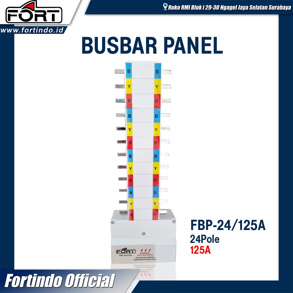 Jual Busbar Panel MCB MCCB FBP-24/125 24 Pole 125A Merk FORT | Shopee ...
