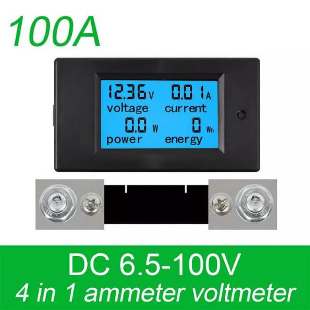 Jual Wattmeter DC 100A 100 Ampere Voltmeter Amperemeter | Shopee Indonesia