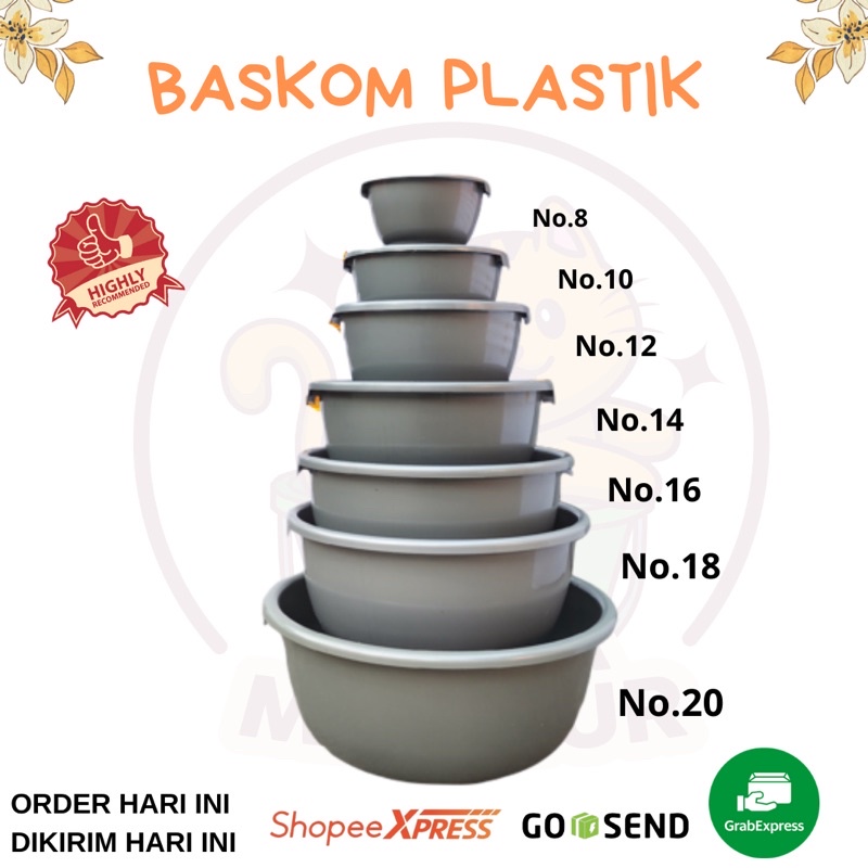 Jual Baskom Plastik Silver / Bak Air / Bak Bulat / Bak Daging Qurban 8 ...