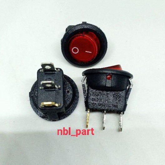 Jual Saklar/switch 3pin lampu on-of bulat | Shopee Indonesia