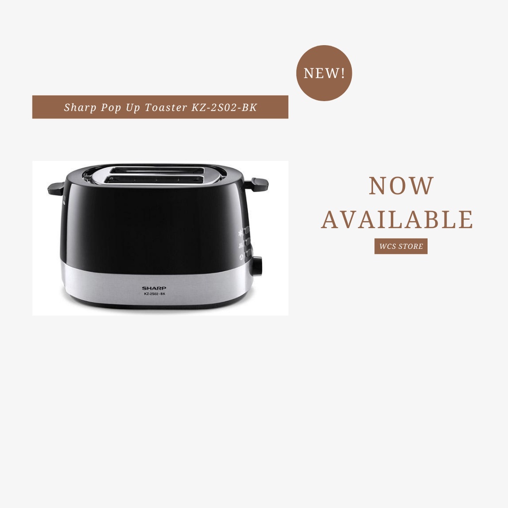 Jual Sharp Pemanggang Roti KZ 2S02 BK / Sharp Pop Up Toaster KZ-2S02-BK ...
