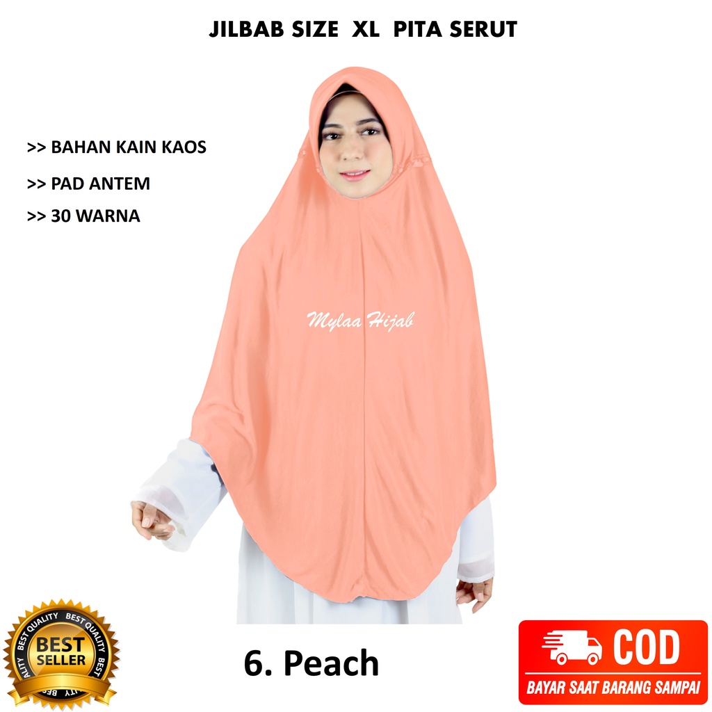 Jual Jilbab Hijab Bergo Instan XL TALI SERUT Anak Sekolah Dewasa Bahan ...