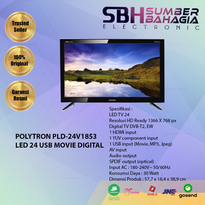 Jual POLYTRON PLD-24V1853 LED 24 USB MOVIE DIGITAL (NEW) (KHUSUS ...