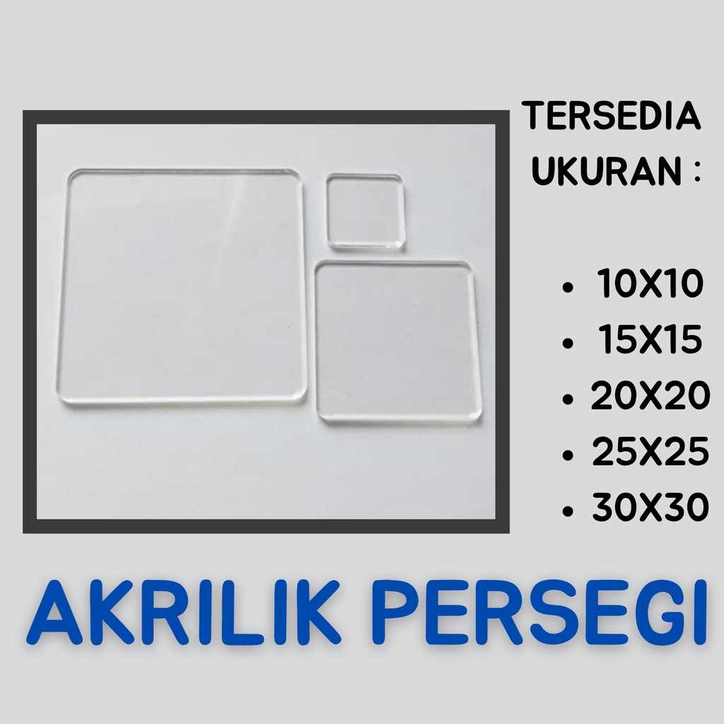 Jual Akrilik kotak acrylic square round edges alas kotak cake tatakan ...