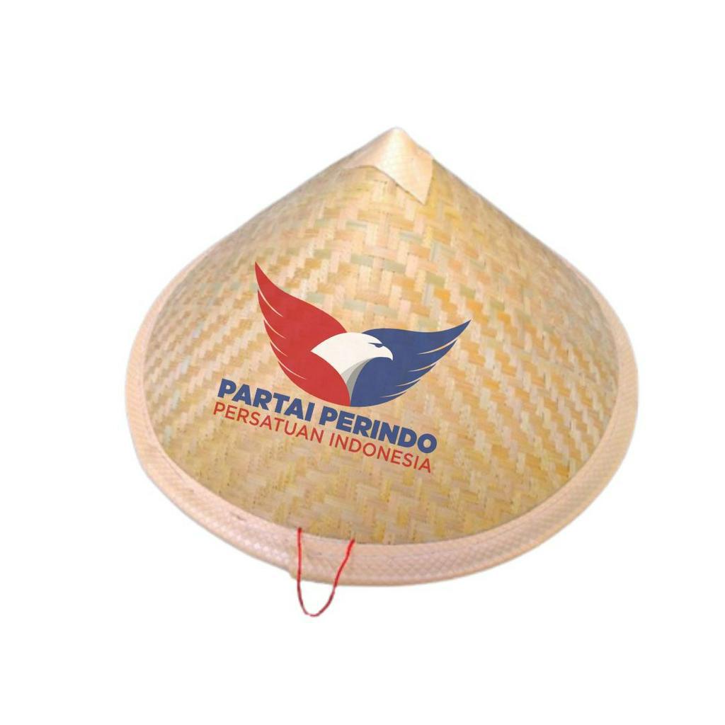 Jual Caping Tani Sablon Logo / Caping Gambar Logo Partai Perindo ...