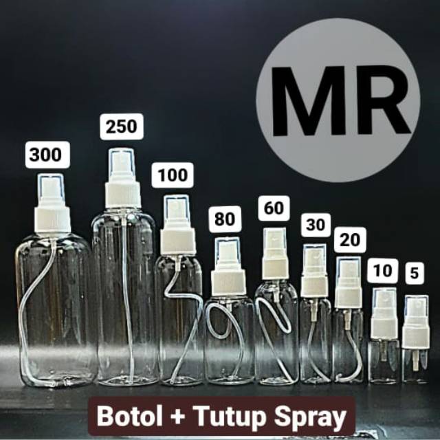 Jual Botol Spray 300ml 250ml 100ml 80ml 60ml 30ml 20ml 10ml 5ml ...
