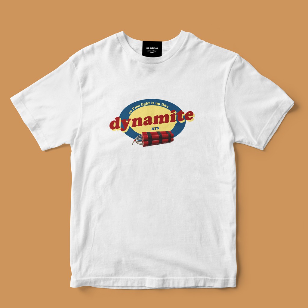 Jual BTS DYNAMITE TEE / TSHIRT ( available in 3 colors ) | Shopee Indonesia