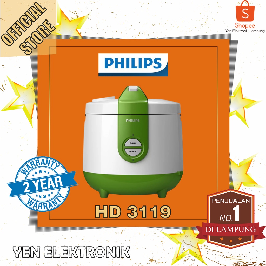 Jual Magic Com 2.0 LTR Penanak Nasi Multi Fungsi HD 3119 PHILIPS ...