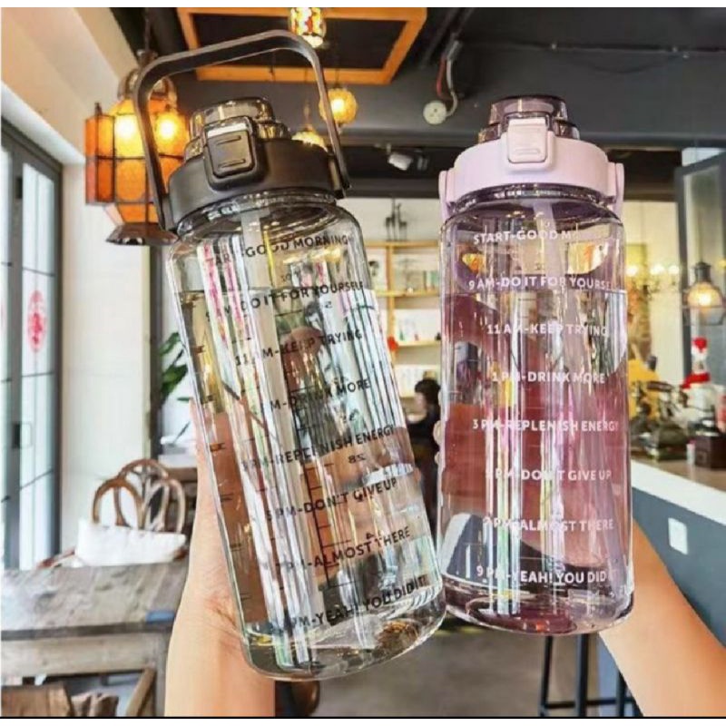 Jual BOTOL MINUM VIRAL BENING 2L + DOUBLE STIKER | Shopee Indonesia