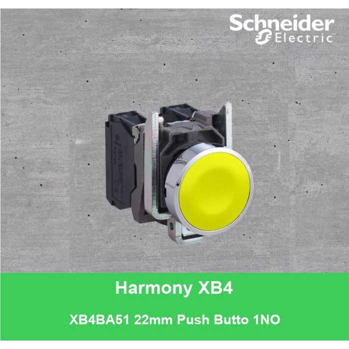 Jual Harmony XB4 PUSHBUTTON YELLOW Set ZB4BA5+ZB4BZ101 - XB4BA51 | Shopee Indonesia