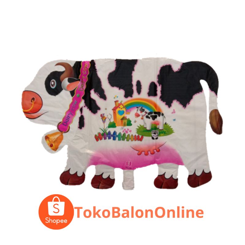 Jual Balon Karakter Sapi ukuran ± 68 X 44 cm karakter binatang cow ...