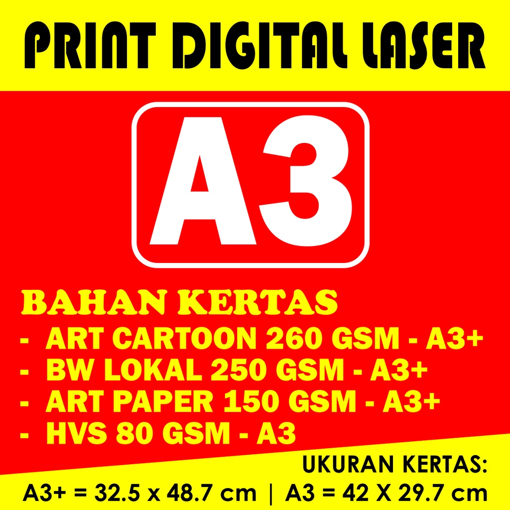 Jual Print A3+ Art Cartoon 260 gsm / Art Paper a3+ | Shopee Indonesia