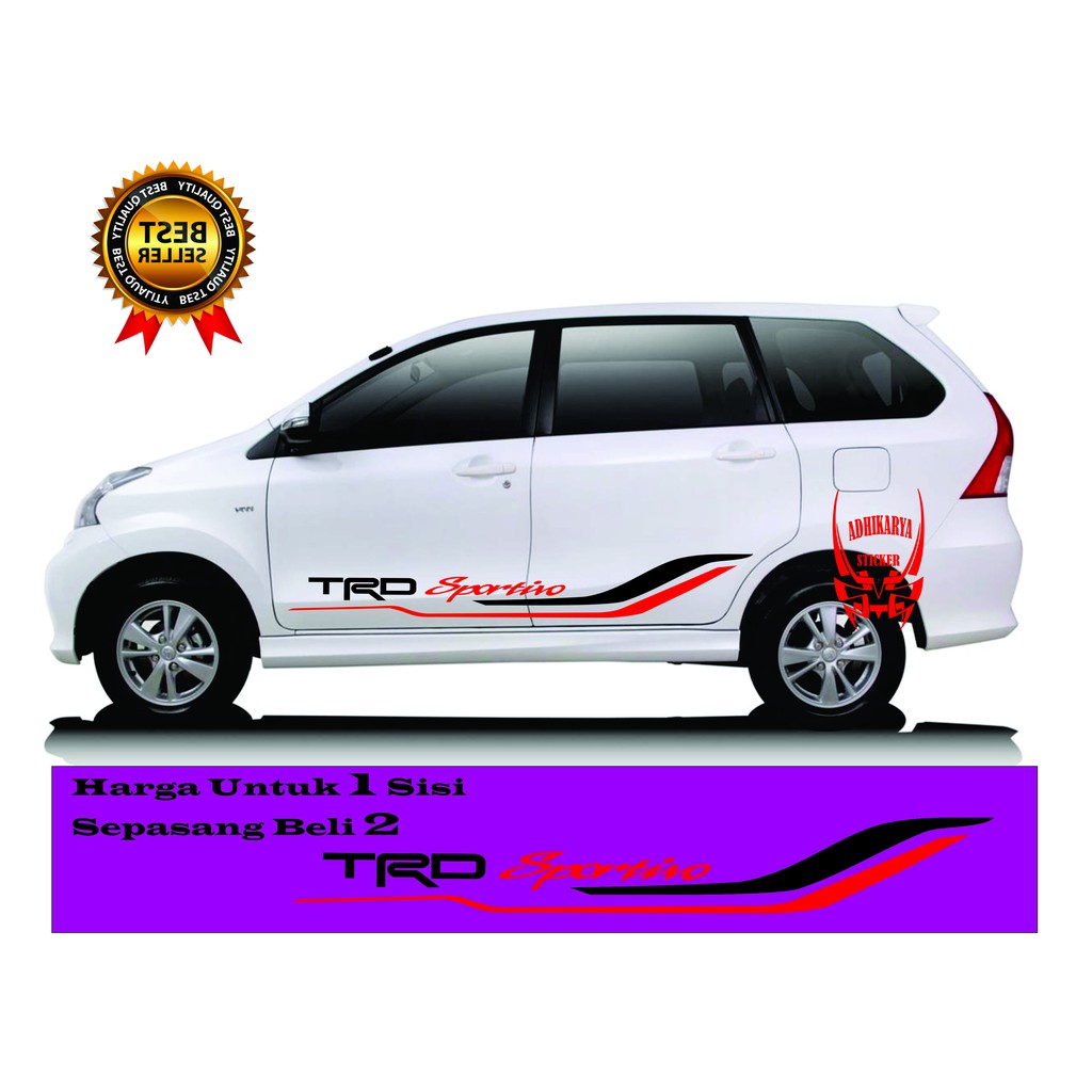 Jual PROMO Stiker mobil Avanza TRD SPORTIVO Pintu Bawah sticker car ...