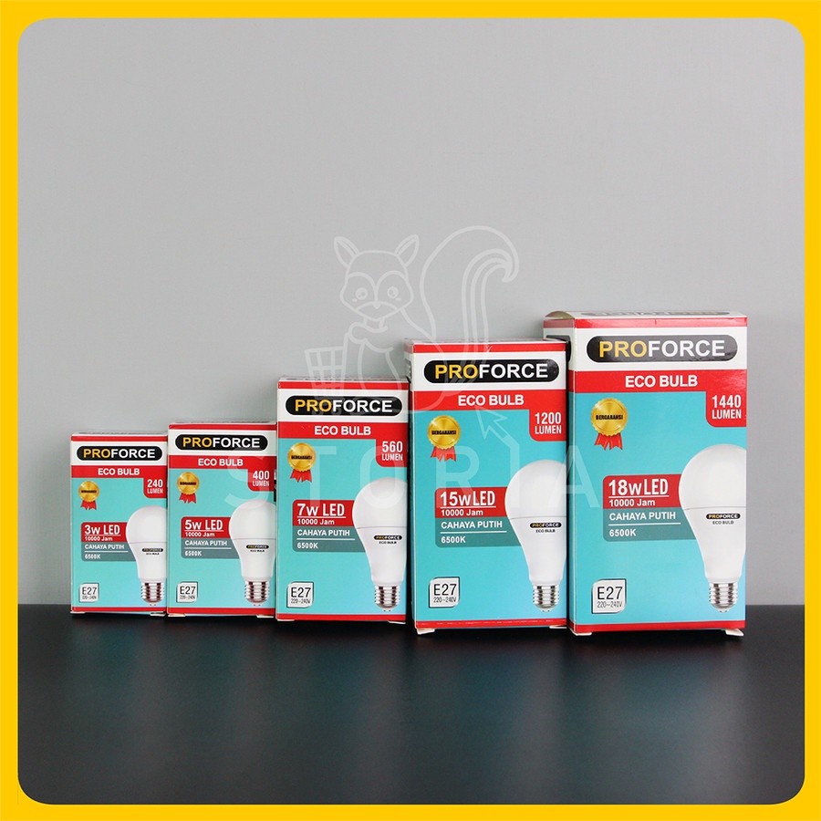 Jual Lampu LED Bulb ProForce 3W/5W/7W/9W/15W/18W | Shopee Indonesia