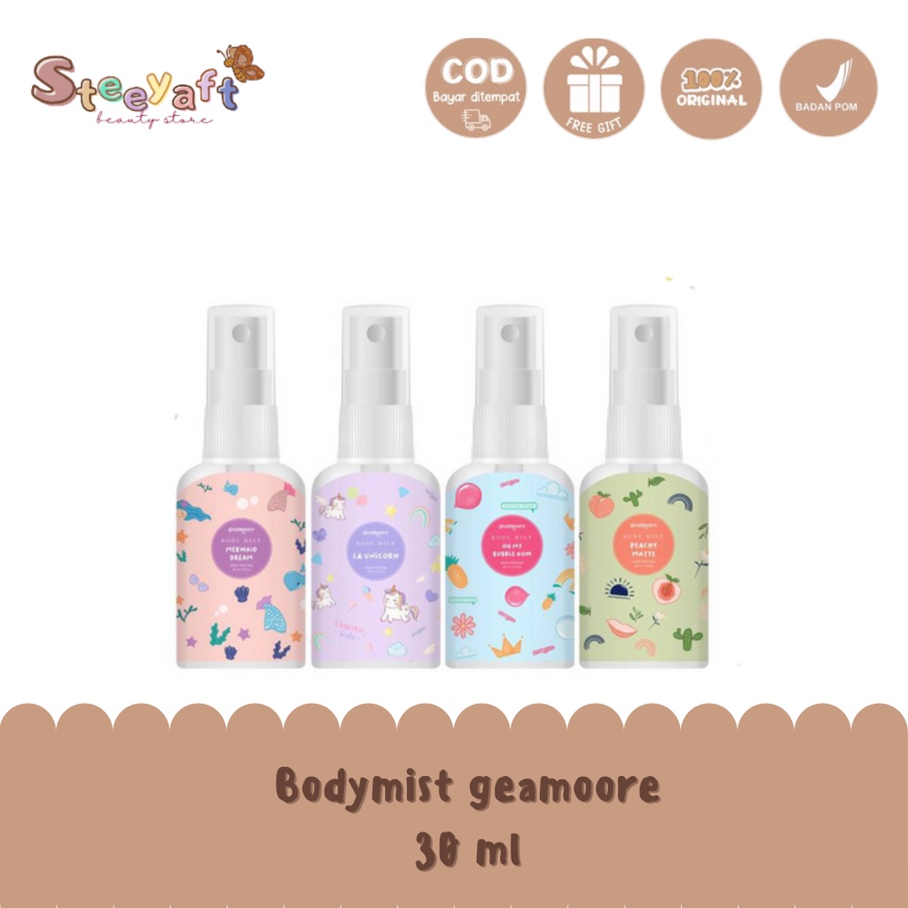 Jual Body Mist Geamoore Bpom 30 ml Body Mist Parfum Badan Spray ...