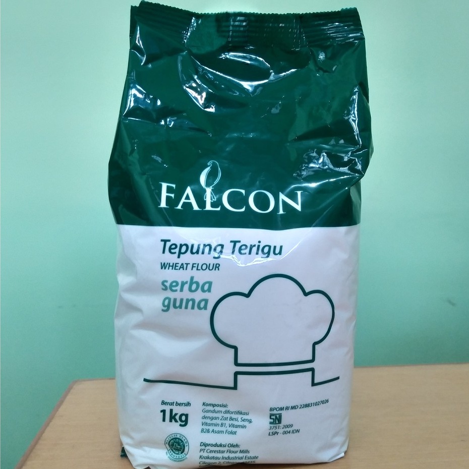 Jual Tepung Terigu Falcon 1kg Hijau Serbaguna untuk Roti dan Kue ...